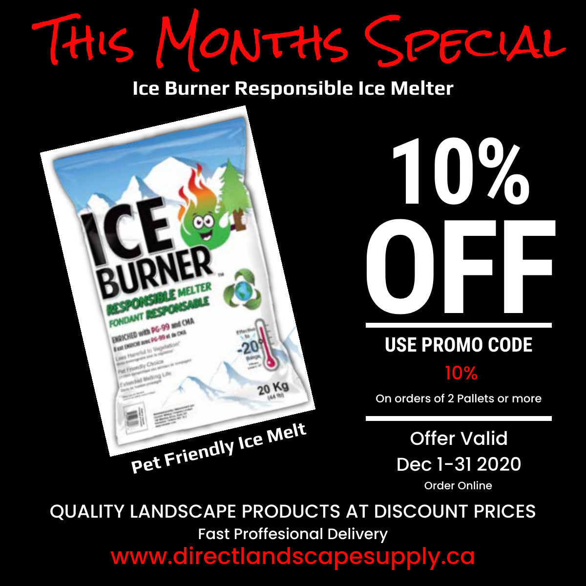 This Months Special - Ice Burner Ice Melt - Direct Landscape Supply ...