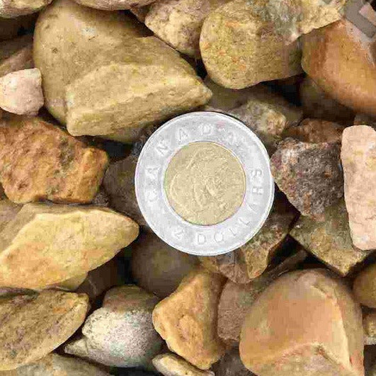 20mm TAN ROCK CALGARY - DECORATIVE ROCKS – Direct Landscape Supply